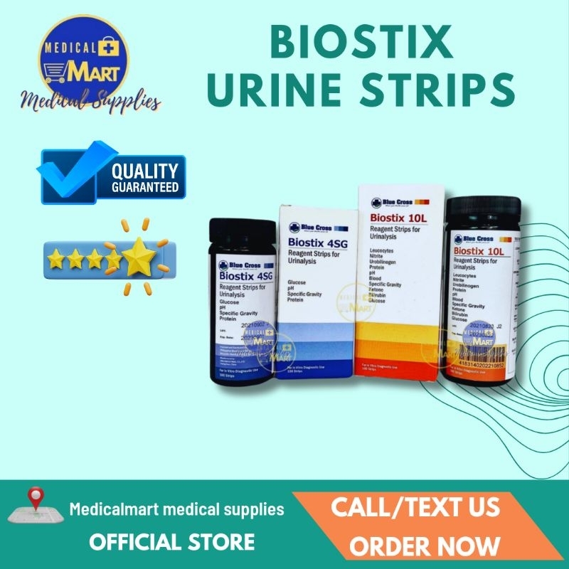 Biostix 4SG Reagent Strips for urinalysis | Shopee Philippines