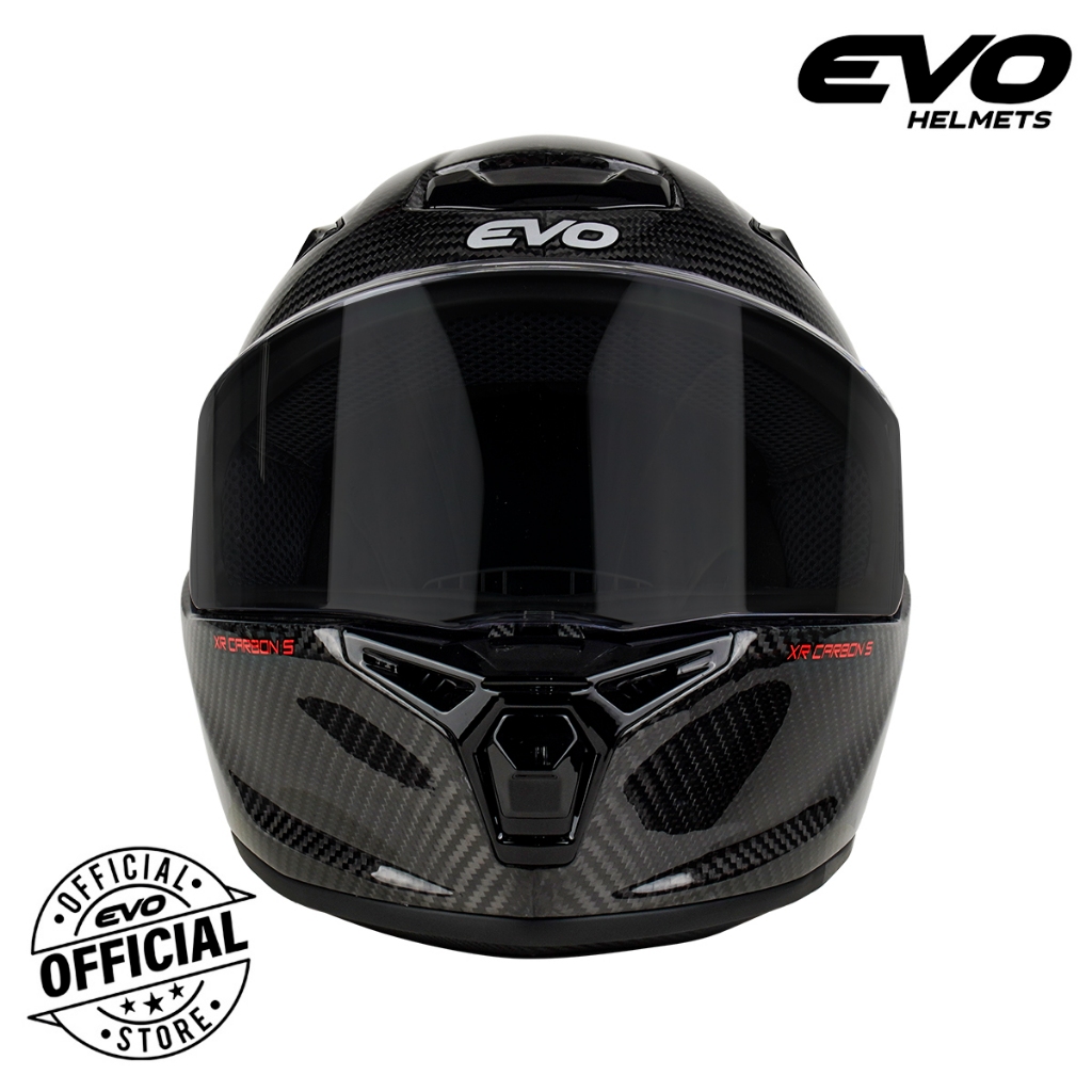 EVO XR Carbon Mono Visor Full Face Helmet with Free Clear Lens | Shopee ...