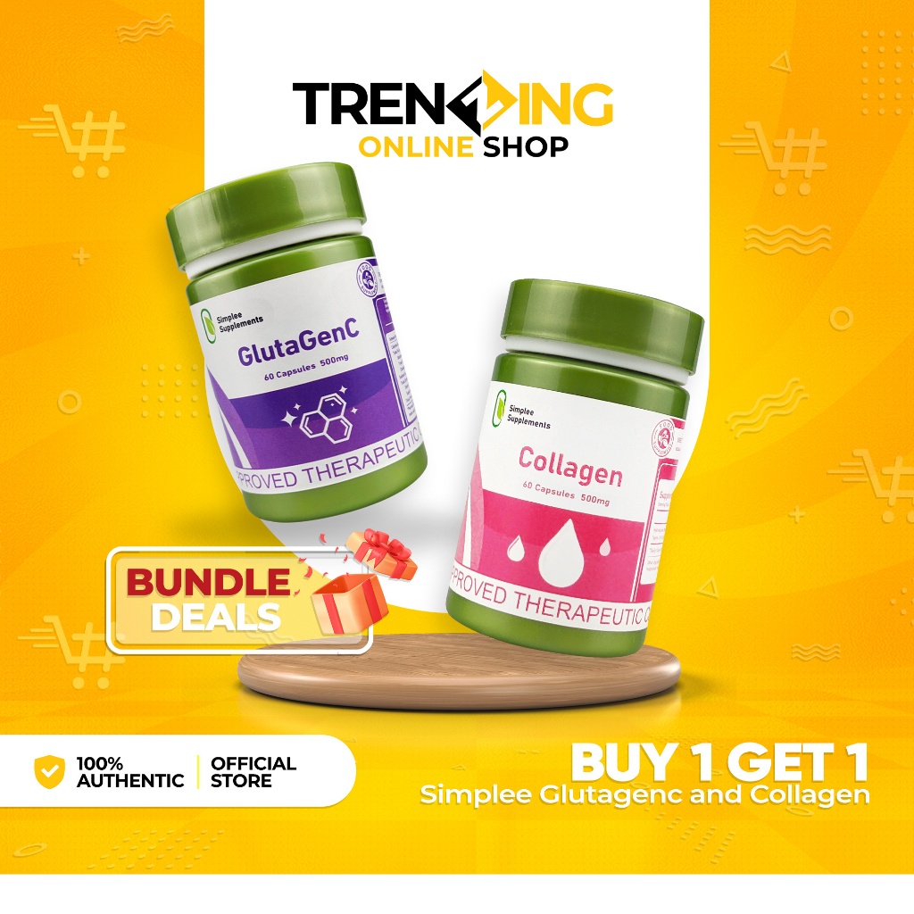 Simplee GlutagenC Whitening and Collagen Capsule Bundle | Shopee ...