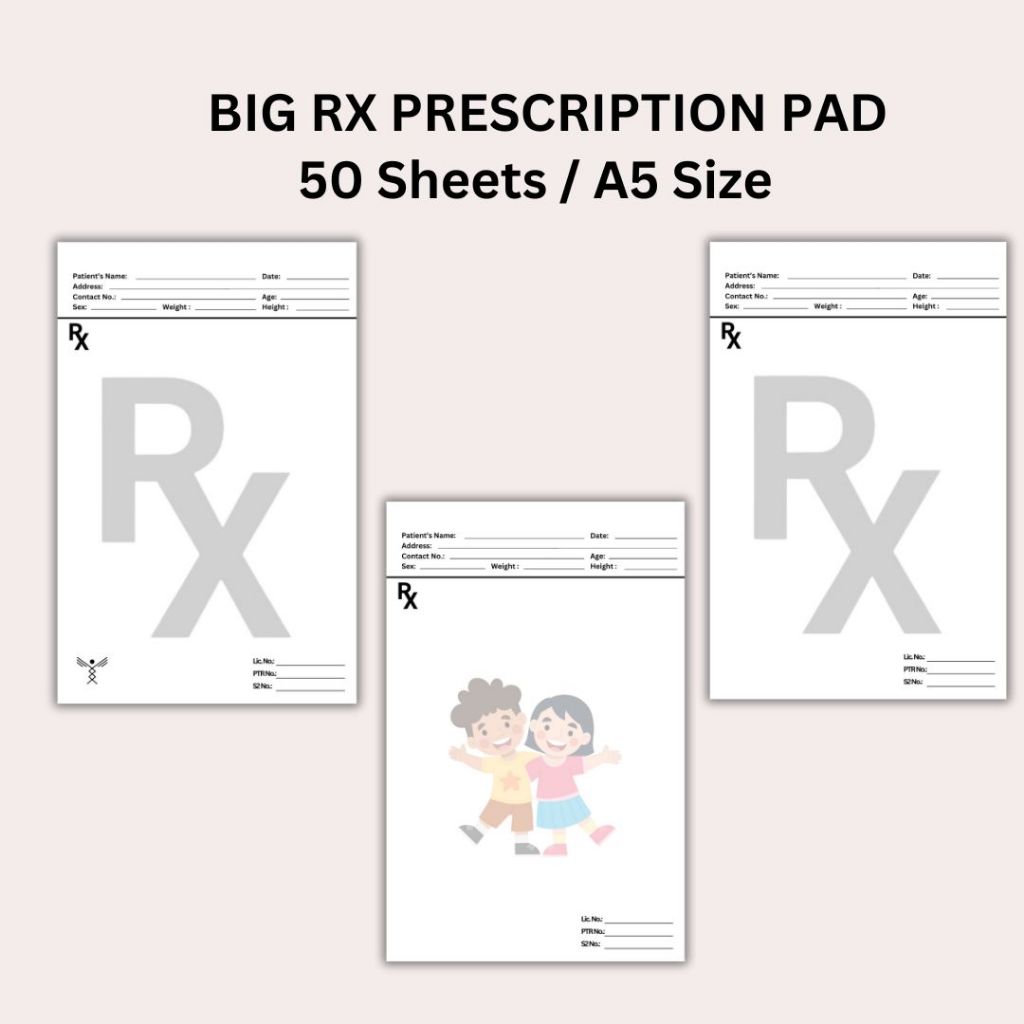 Big RX Prescription Pad (50 Sheets) | Shopee Philippines
