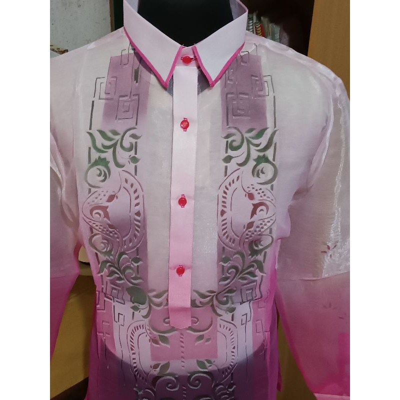 Barong for Men Pink Organsa OP7 | Shopee Philippines