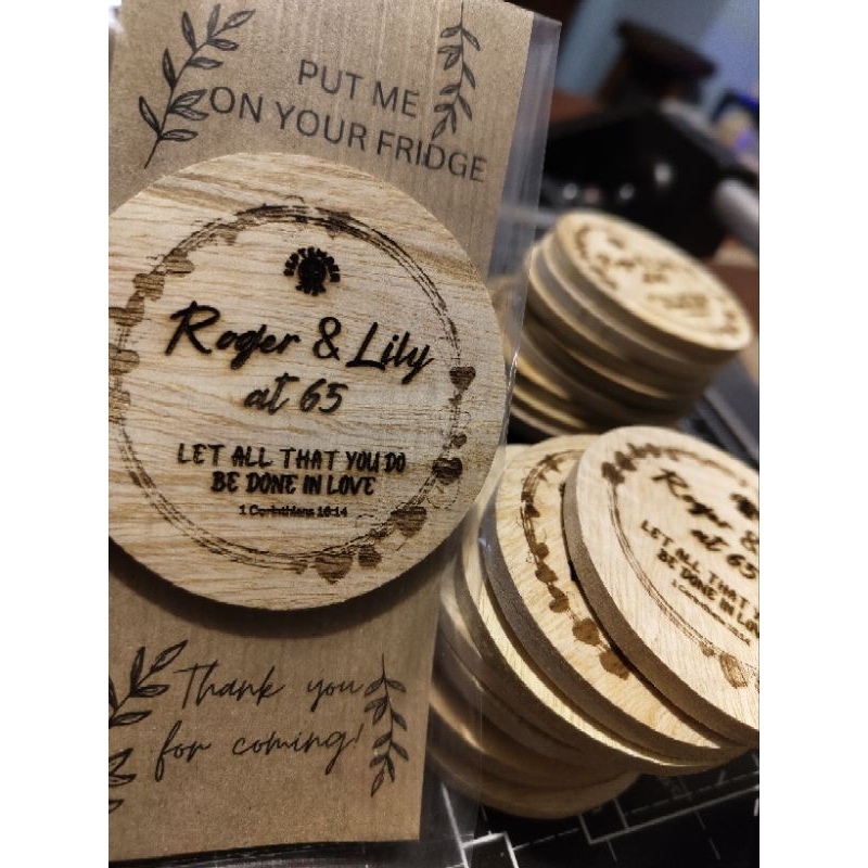 50 pcs Wooden Ref Magnet 7cm Magnet Included Locally made Plain no ...