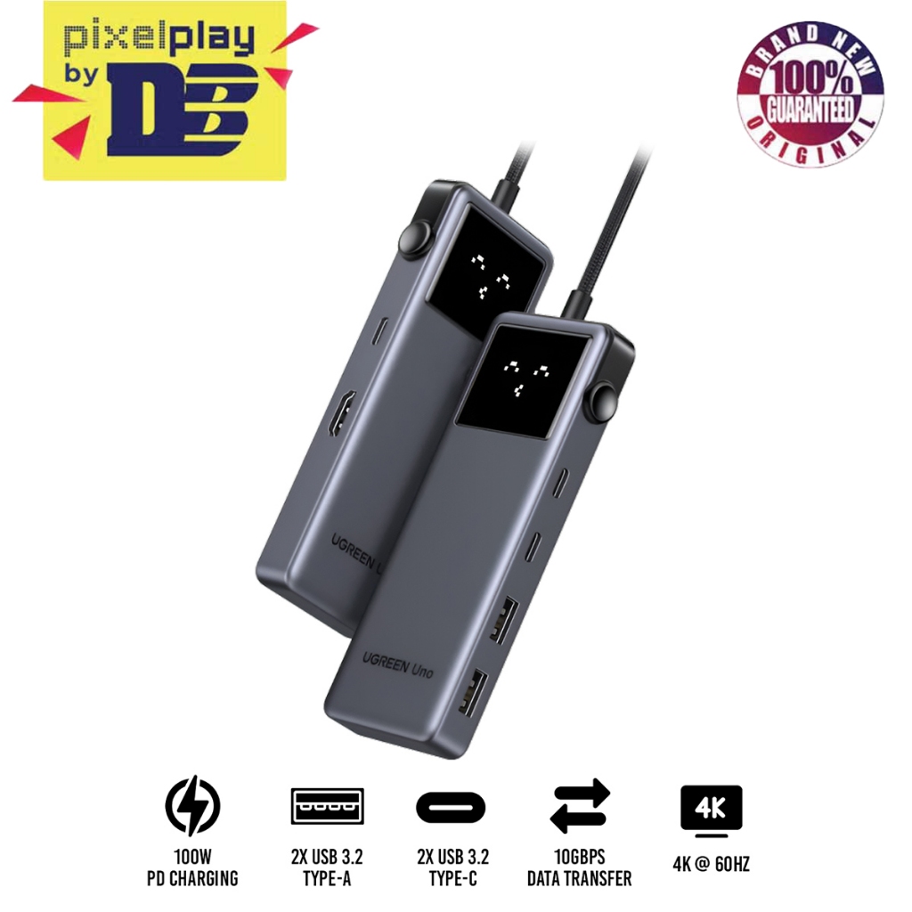 Ugreen Uno USB-C to HDMI + 2xUSB 3.2A + 2xUSB 3.2C + PD Power Converter ...