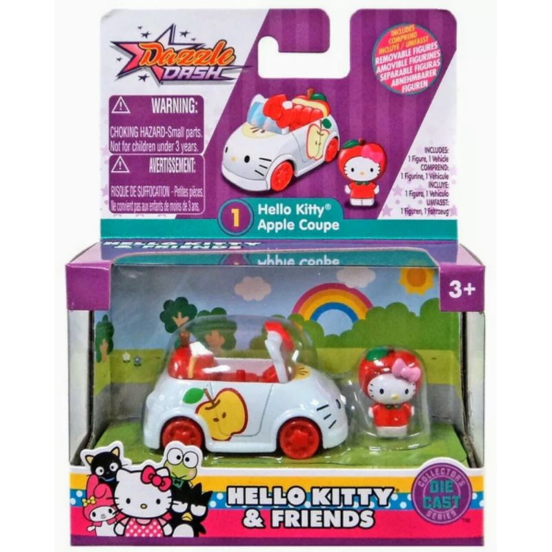 HELLO KITTY SANRIO DAZZLE APPLE DASH DIECAST METAL CAR TOY | Shopee ...