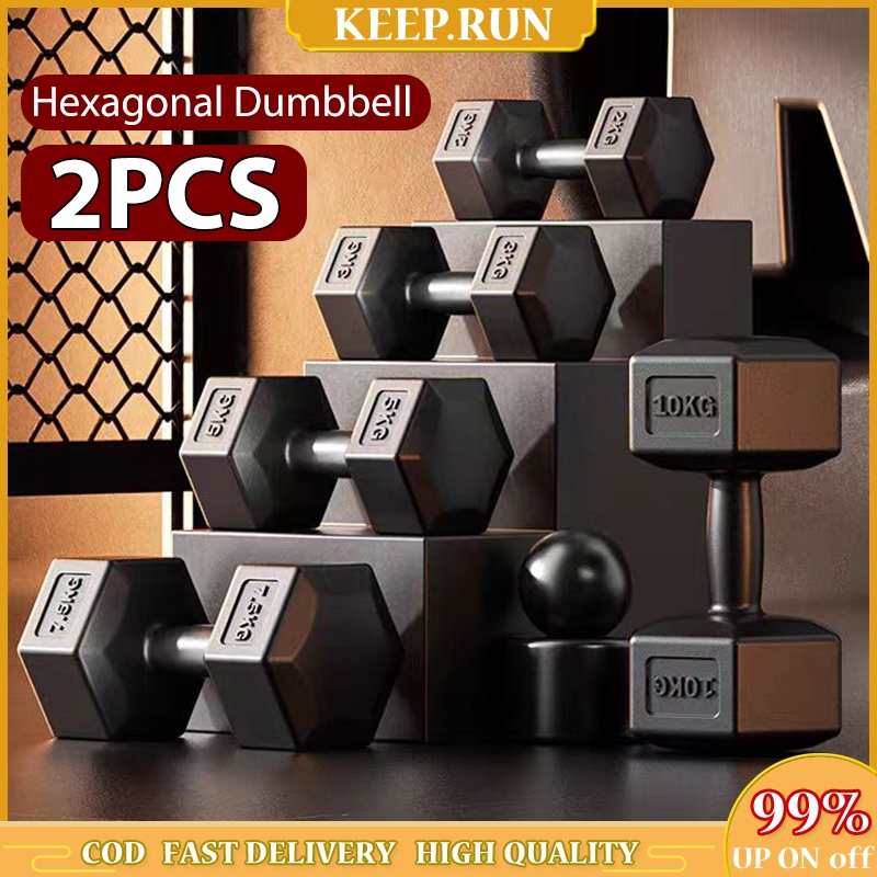 Dumbbell Set 10/15/20kg Hexagon Dumbell Bumper Rubber Coated Exercise ...