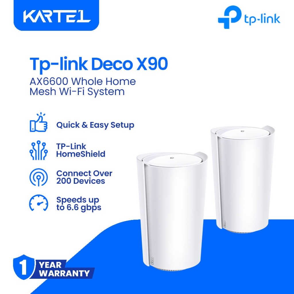 TP-Link Deco X90 AX6600 Whole Home Mesh Wi-Fi System (2-Pack) | Shopee ...
