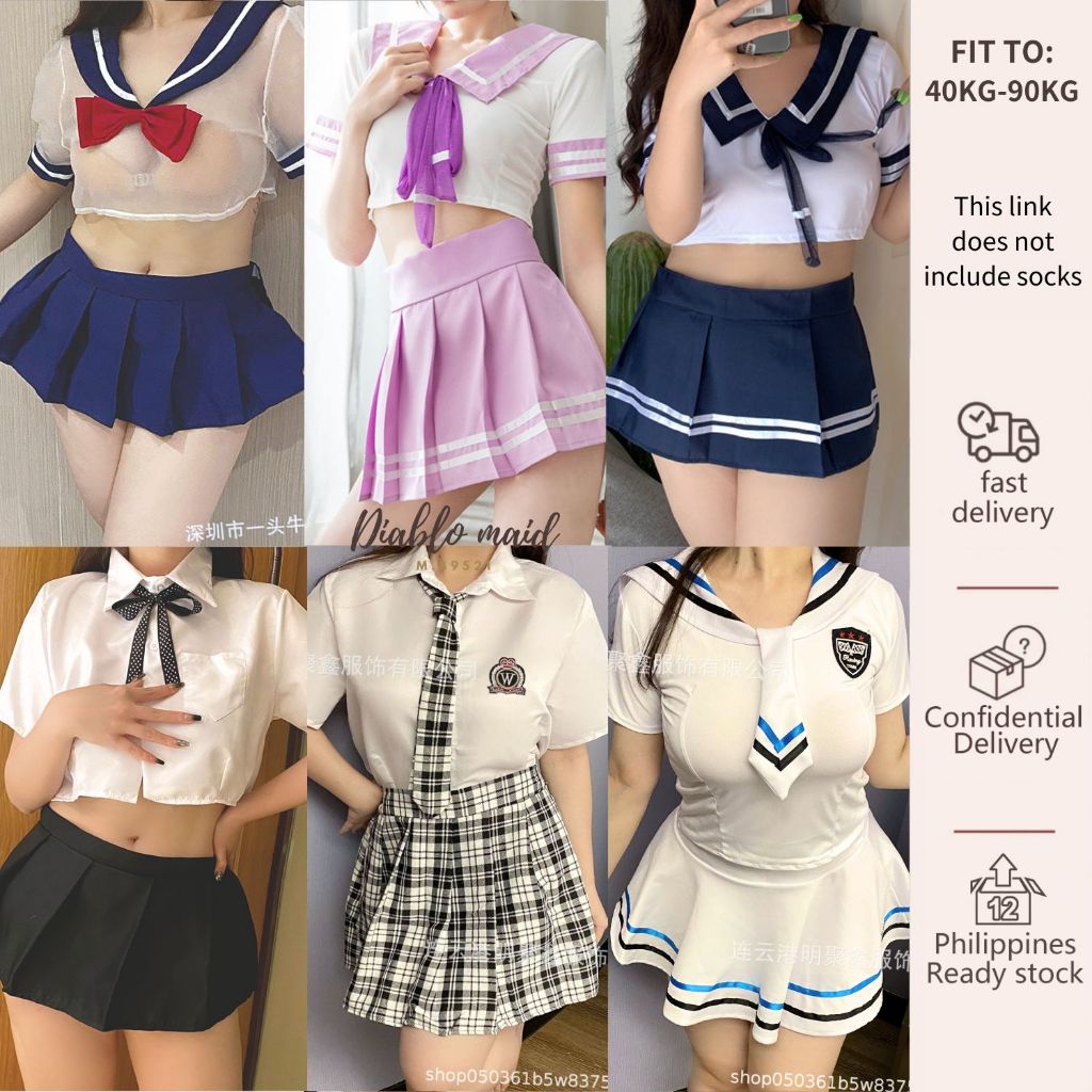 [Expedited shipping] size plus fat sexy temptation flight attendant student sailor uniform short ...