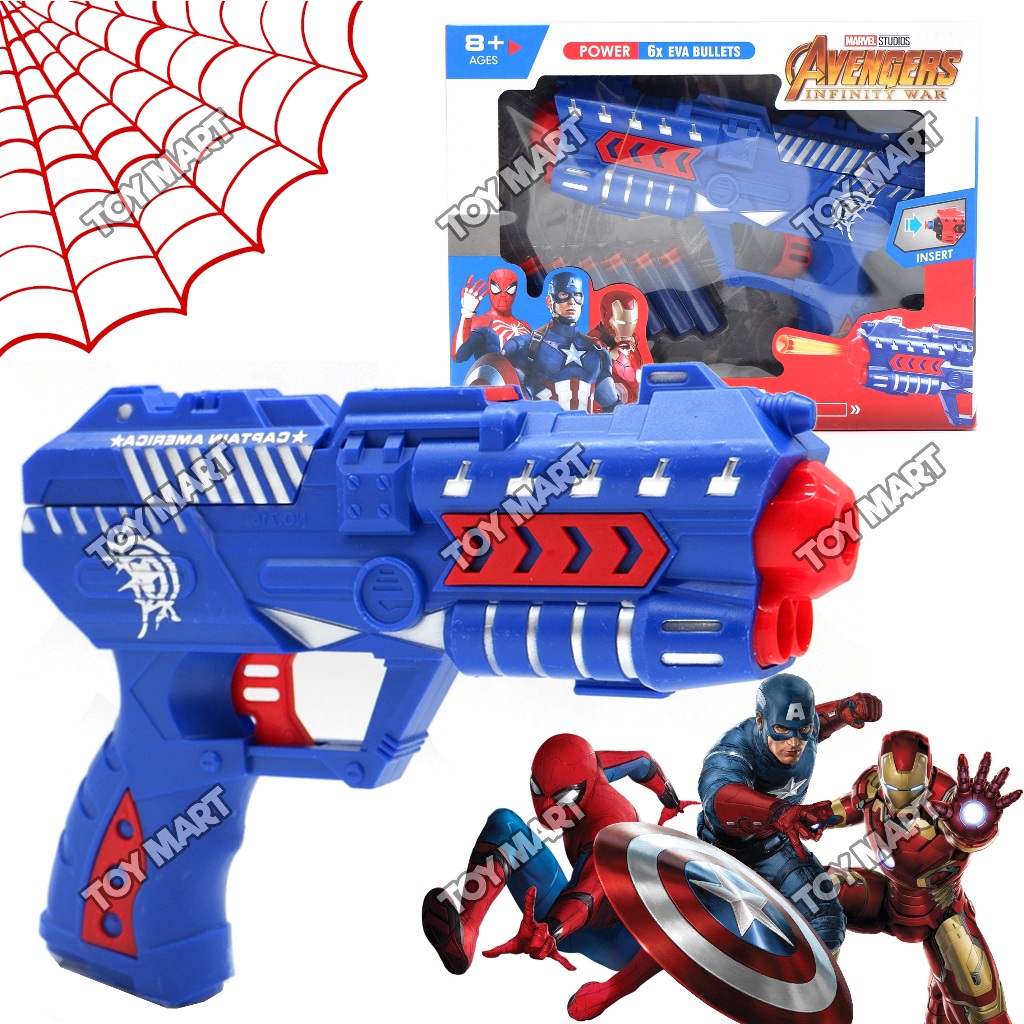 Eva Blaster Hero NF Power with 6 Soft Bullets Spider Toy Set | Shopee ...