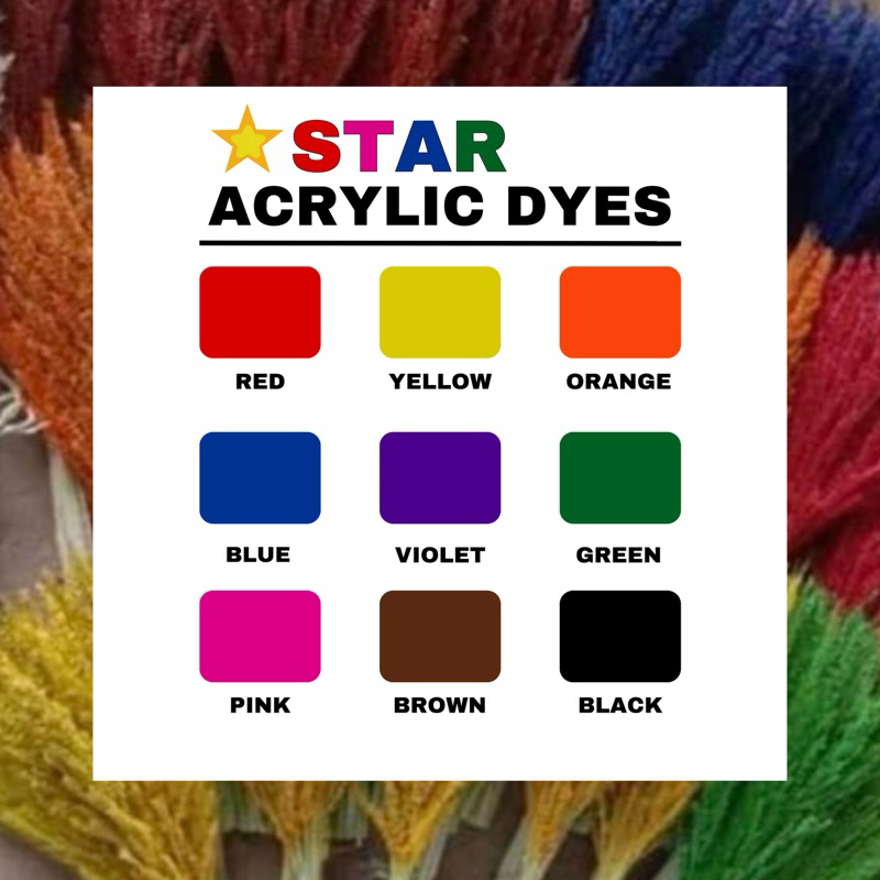 ACRYLIC DYE (50 GRAMS) | FIBER/BASIC DYE | Shopee Philippines