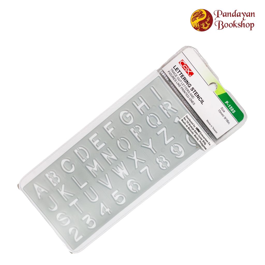 COX Lettering Stencil P-1585 17cm | Shopee Philippines