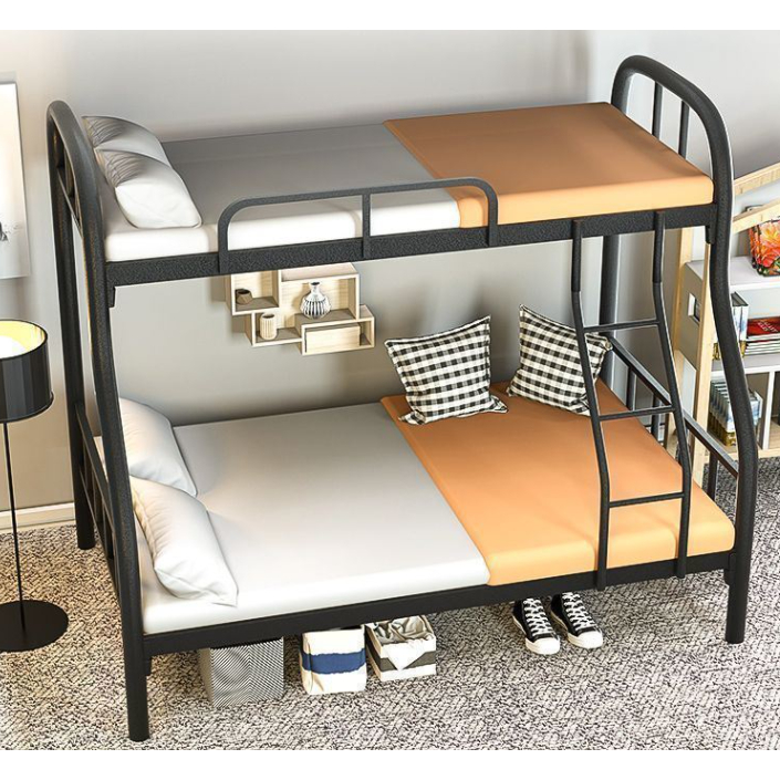 Bunk Bed Double Deck Bed Dormitory Metal Bunk Bed with Stairs Metal Bed ...