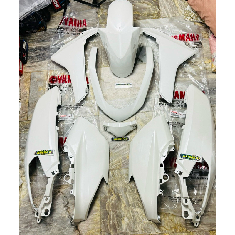 NMAX V1 PEARL WHITE BODY KIT SET 9pcs GENUINE YAMAHA STOCK | Shopee ...