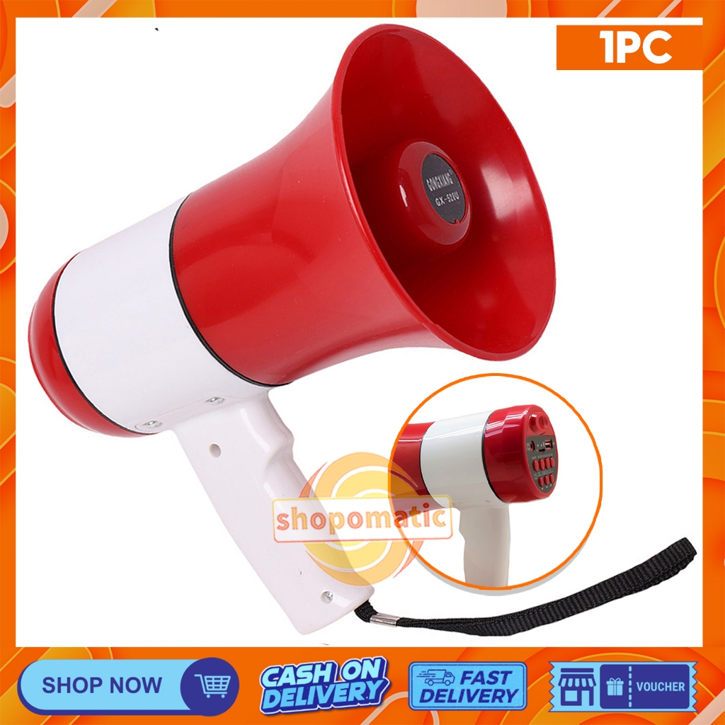 SHOPOMATIC Rechargeable Megaphone with Voice Recorder and USB Slot SALE ...