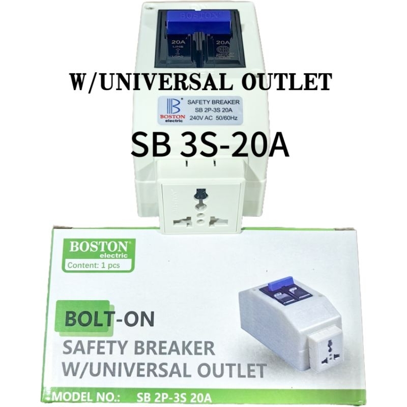 COD-BOSTON SAFETY BREAKER W/UNIVERSAL OUTLET BOLT-ON SB 2P 240v 15A 20A 30A 40A 60A /BPS ...