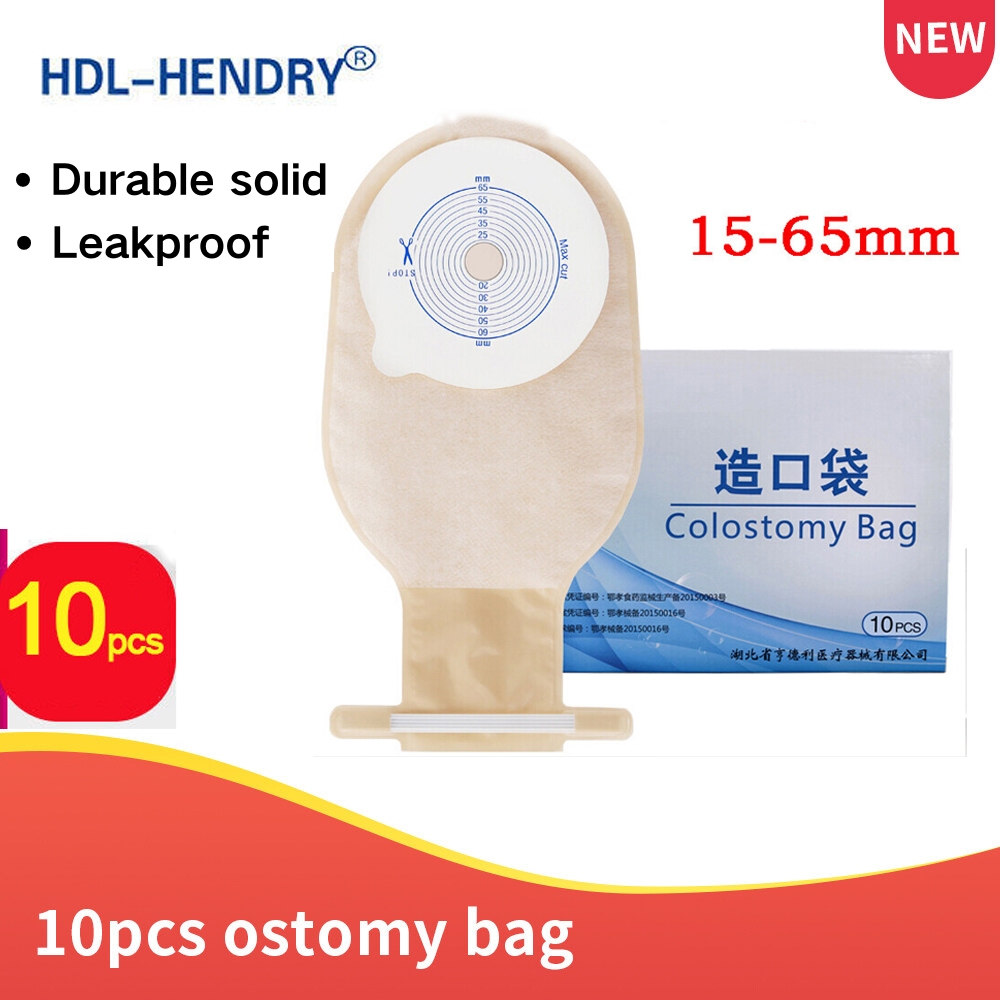 Ostomy Colostomy Bag medical supplies 10pcs 15-65mm Cut Size Beige ...