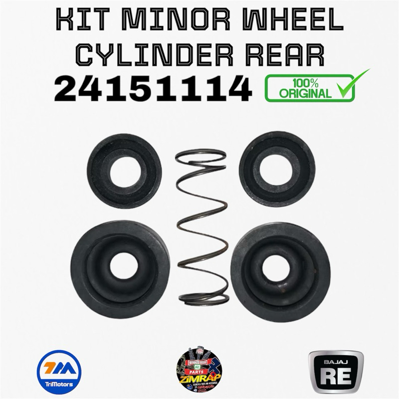(RUBBER CAP REAR) KIT MINOR WHEEL CYLINDER REAR GENUINE BAJAJ RE ...