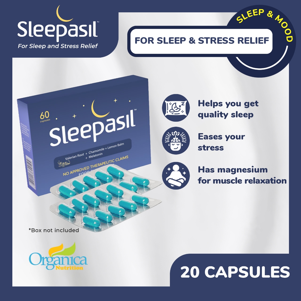 [For Good Quality Sleep] Sleepasil Melatonin & Magnesium Supplement (20 ...