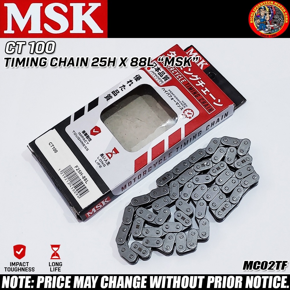 CT 100 TIMING CHAIN 25H X 88L "MSK" (MC02TF) | Shopee Philippines