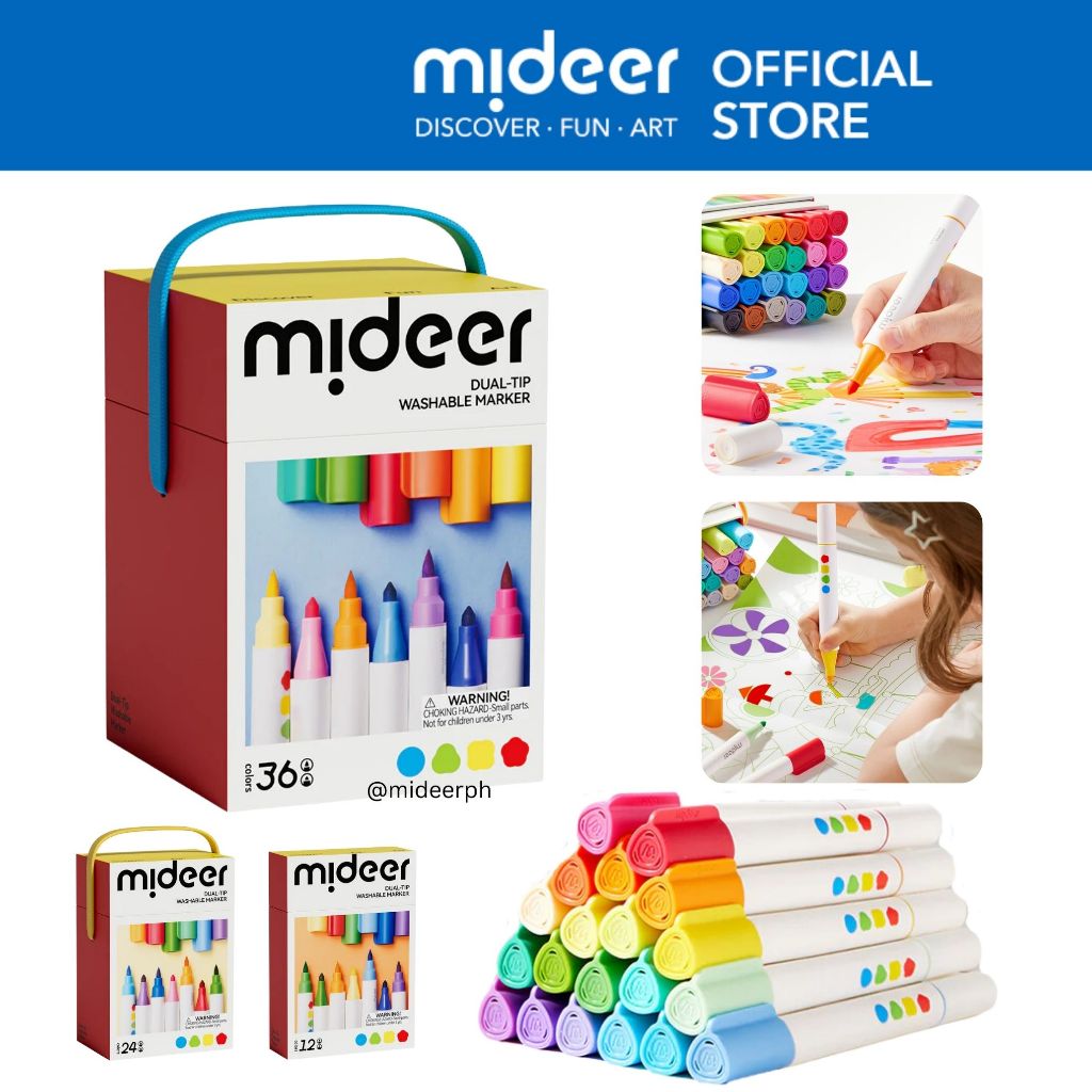 Mideer Dual-tip Washable Markers by Mideer | Shopee Philippines