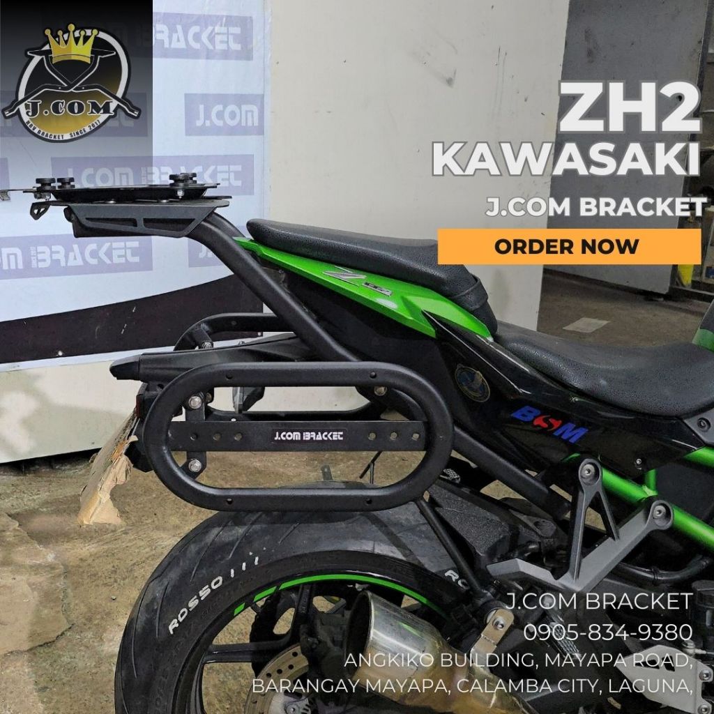 KAWASAKI ZH2 J.COM Heavy Duty Topbox Bracket and Side Pannier Bracket ...