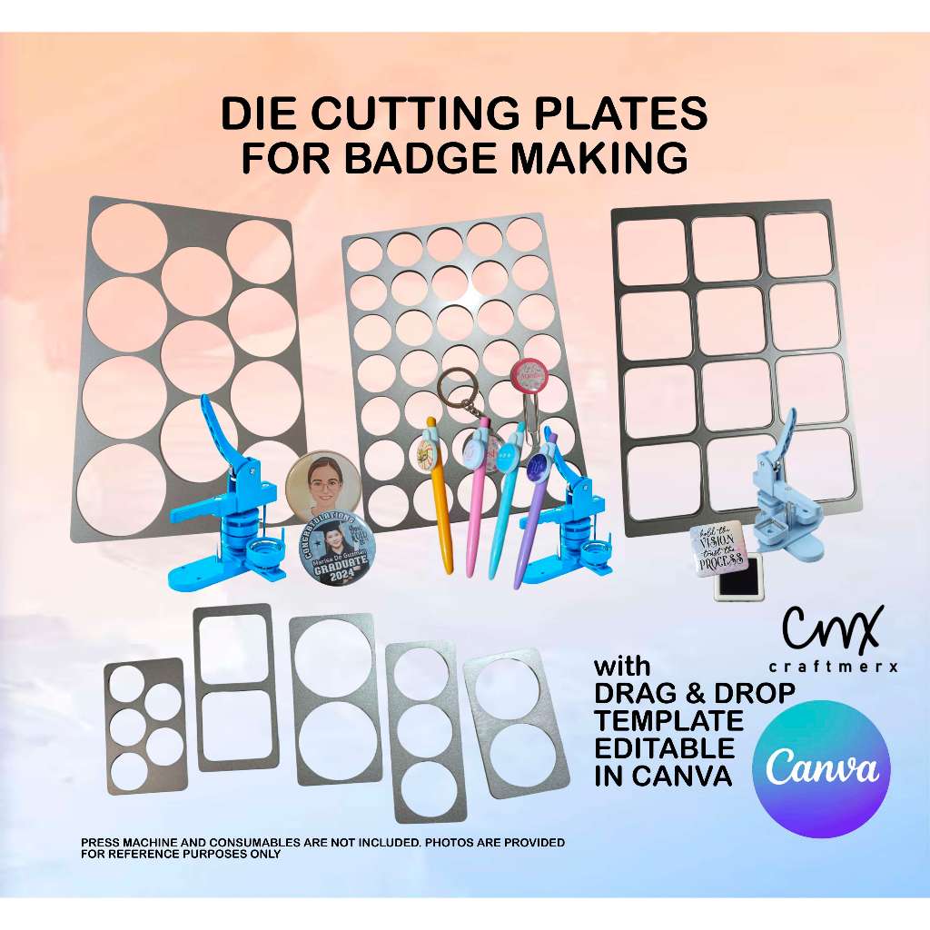 METAL DIE CUT FOR BADGE MAKING SET 1 | Shopee Philippines
