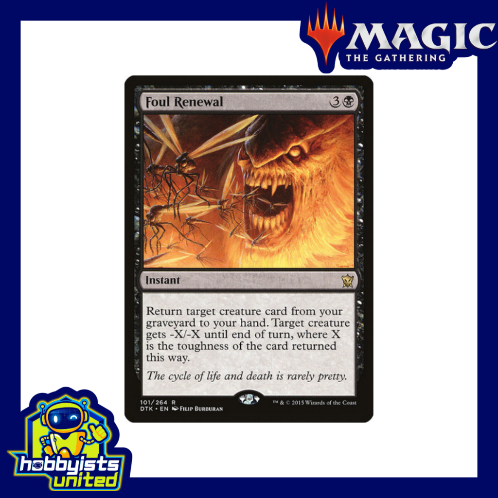 Foul Renewal - Magic: The Gathering (Dragons of Tarkir) | Shopee ...