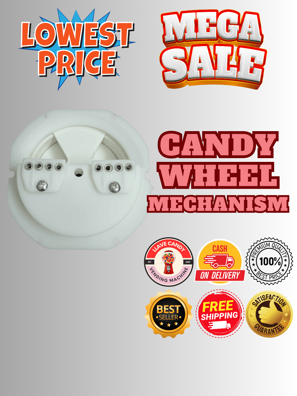 Candy Wheel Mechanism for Triple Head Candy Vending Machine | Shopee ...
