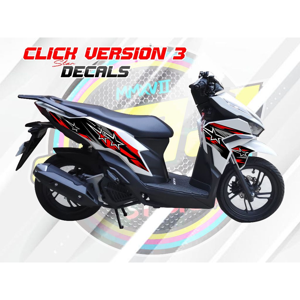 Honda Click Version 3 STAR-High Quality Sticker | Shopee Philippines