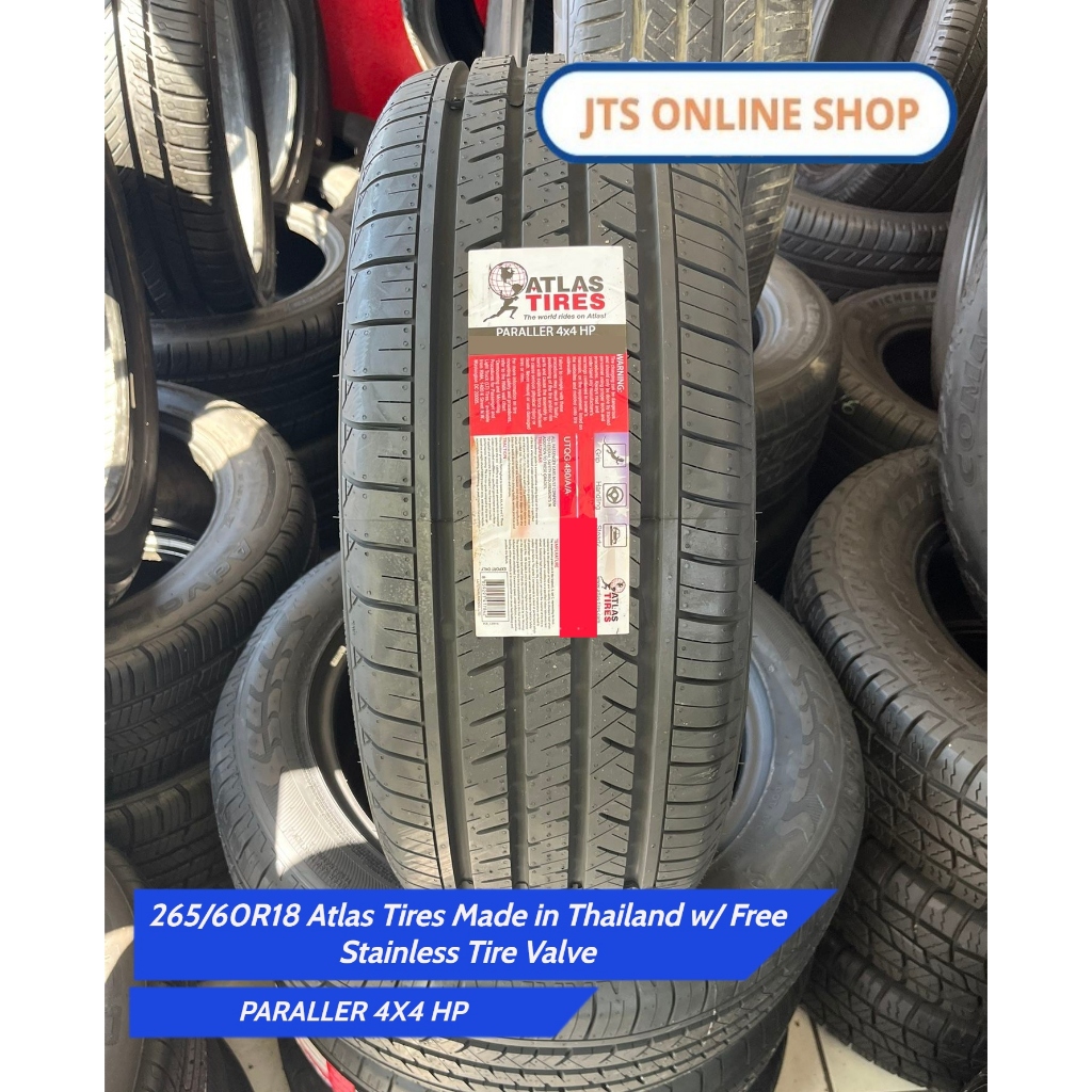 265/60R18 Atlas Tires Made in Thailand w/ Free Stainless Tire Valve | Shopee Philippines