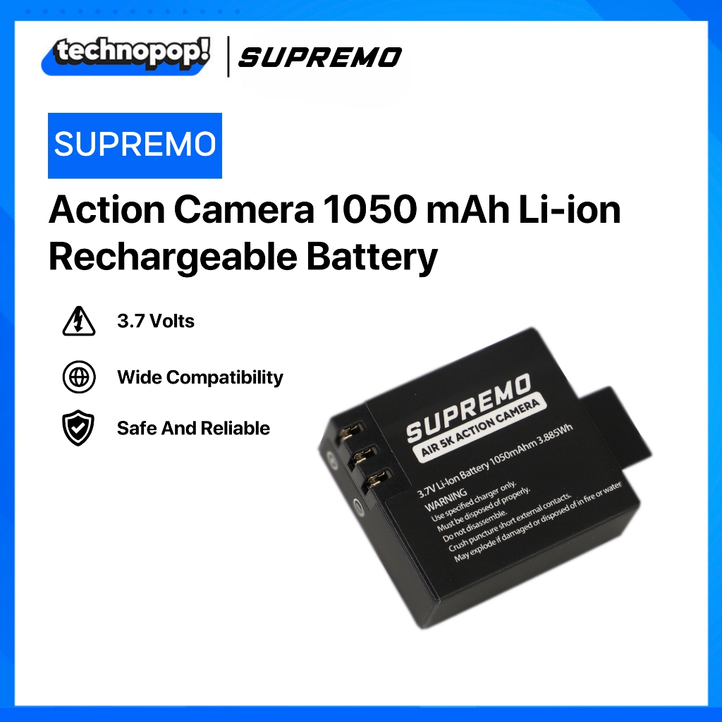 Supremo Ace, Air, Premiere, Peak, Summit Rechargeable 1050mAh Batt ...