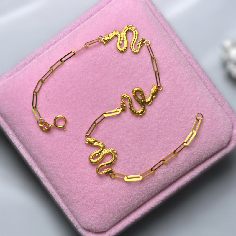 Triple Snake Bracelet 18k gold | Shopee Philippines