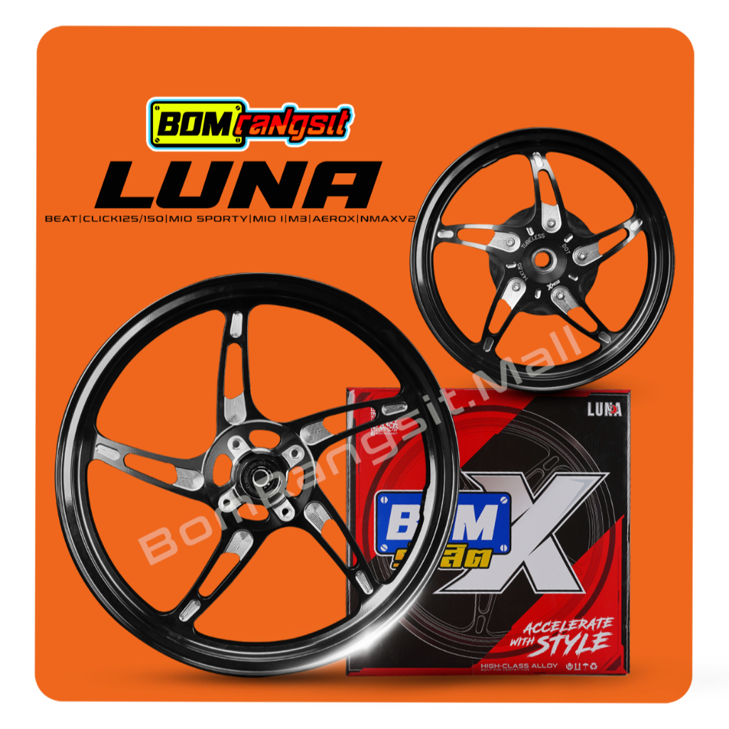 Bom Rangsit BomX Luna Mags CNC x14s 5 Spokes Motorcycle Accessories ...