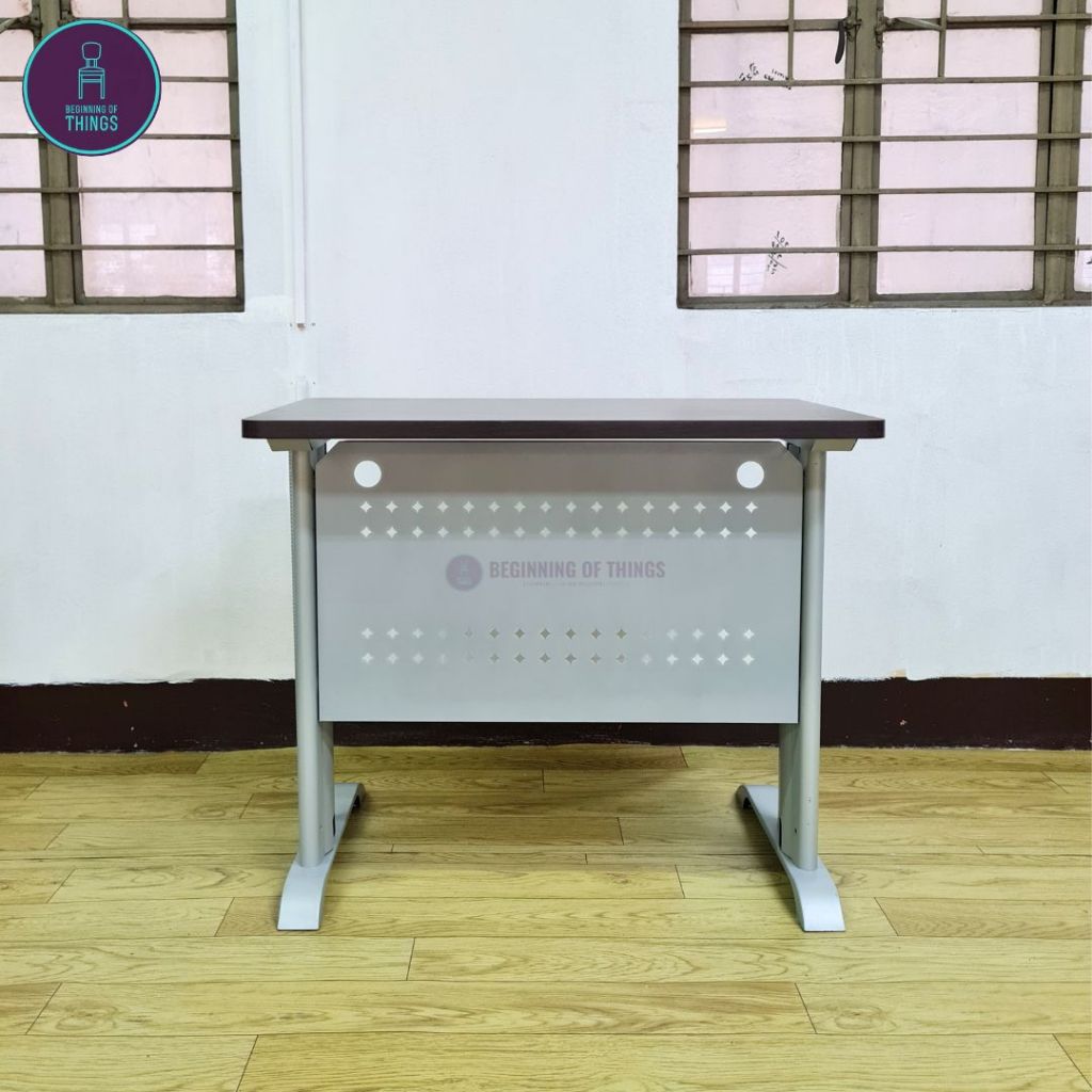 Wide Metal Table Leg with Front Metal Panel Set Computer Desk Study ...