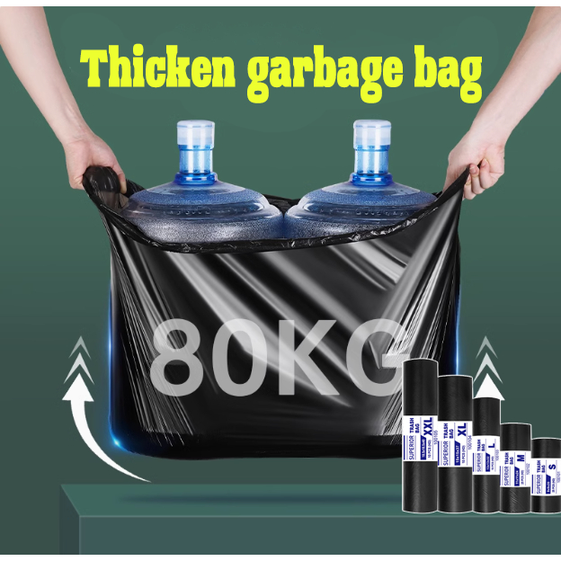 25PCS Black Trash Bag,Garbage Bag,cleaning bag,Thickened And Enlarged ...