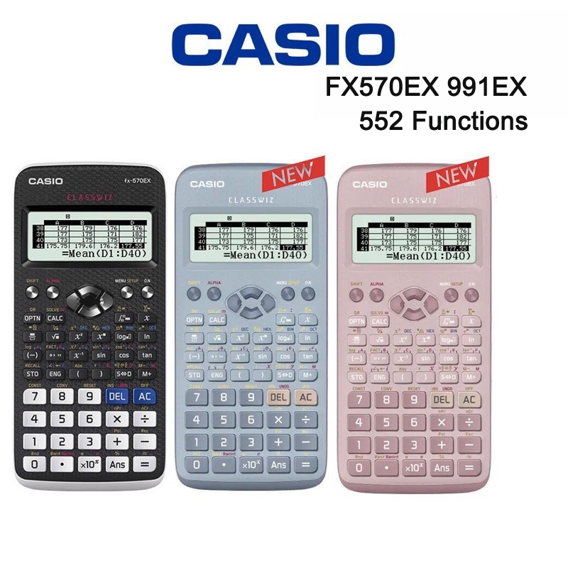 Scientific Calculator CASIO FX-991EX Solar Portable Rechargeable 552 ...