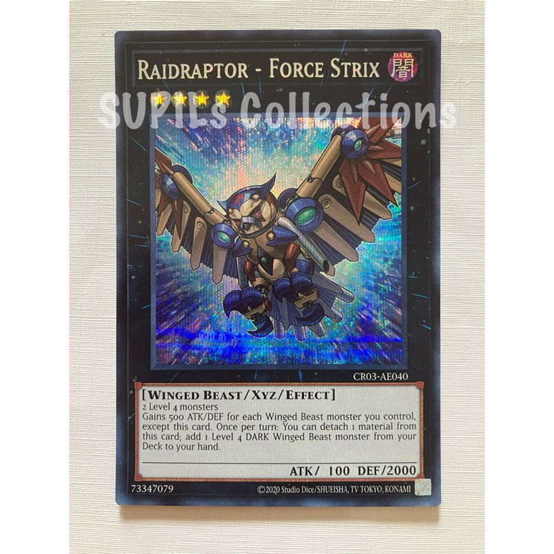 YuGiOh! OCG AE Raidraptor - Force Strix CR03-AE040 (SeR) | Shopee Philippines