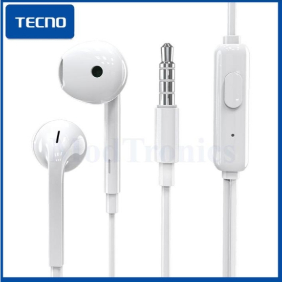Tecno Headset Wired Earphone 3.5mm Bass Subwoofer Stereo Headphone In ...