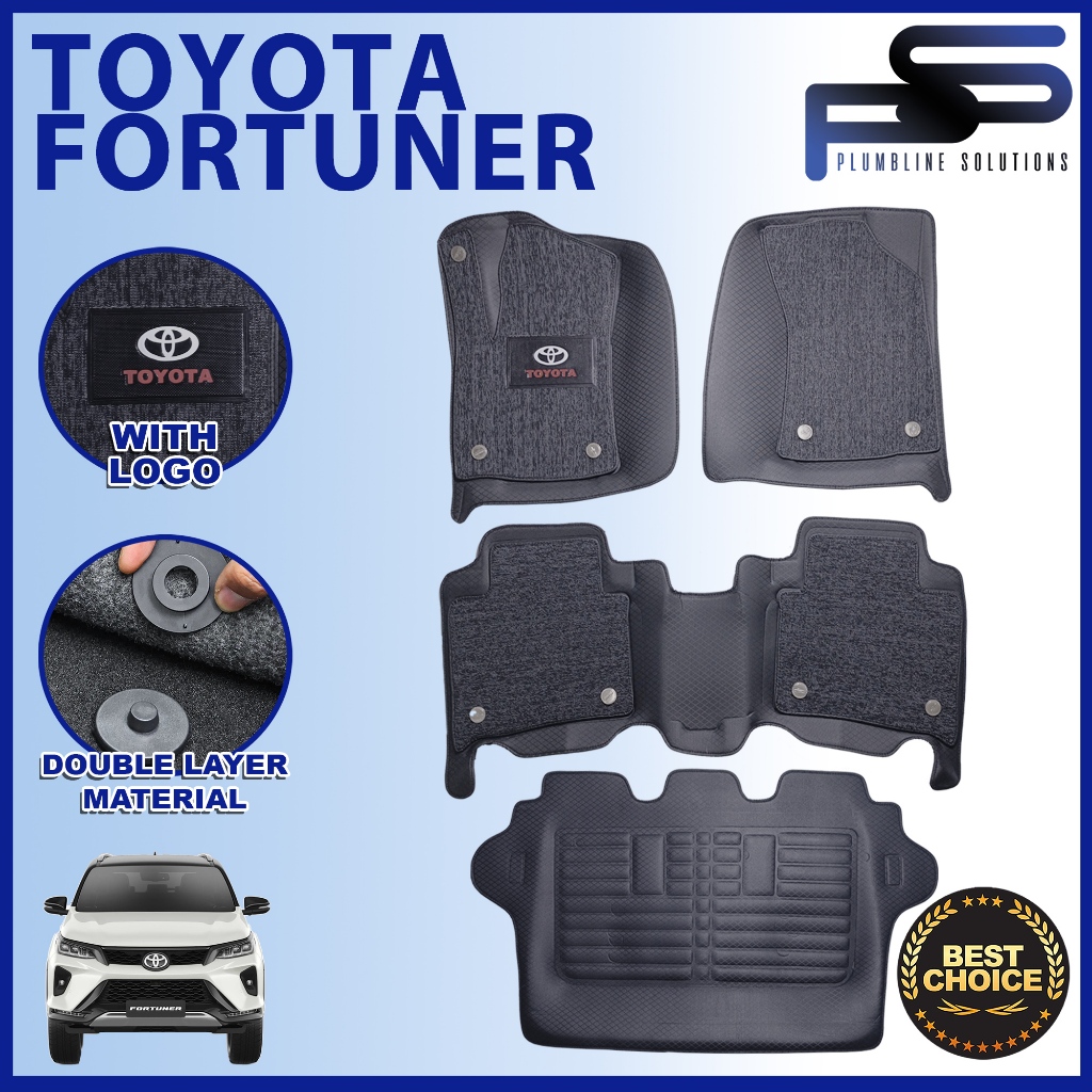 7D Double Layer Deep Dish Matting for Toyota Fortuner 2016 - 2023 Model ...