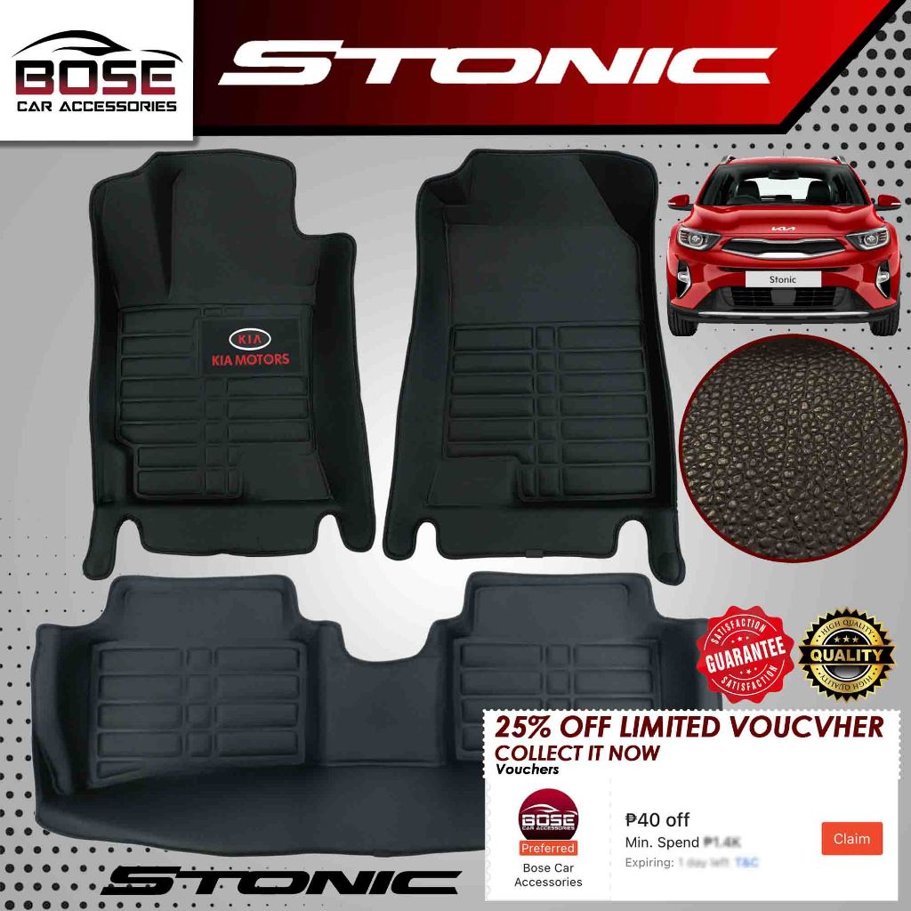 5D Deep Dish for Kia Stonic 2020 - 2023 Deep Dish Car Matting High ...