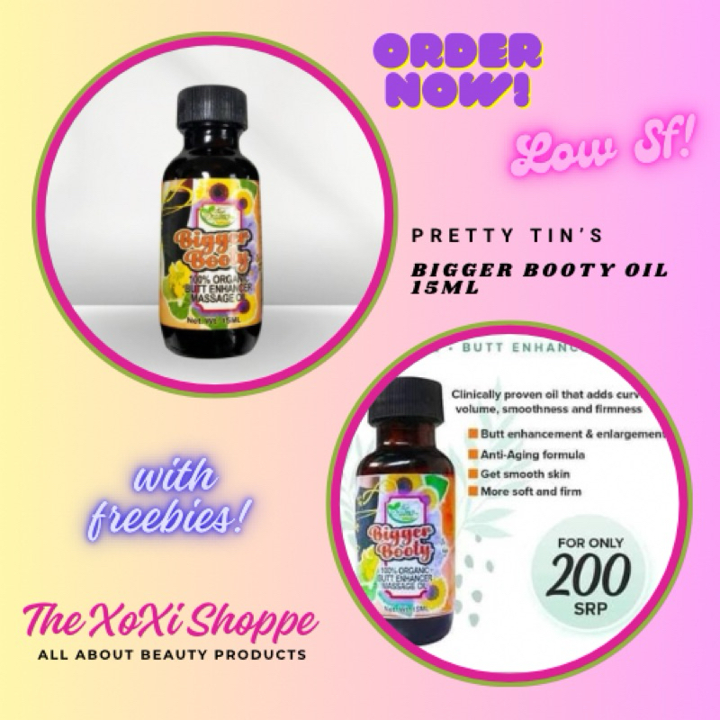 Bigger Booty - Organic Butt Enhancer Massage Oil 15ml | Pampalaki ...