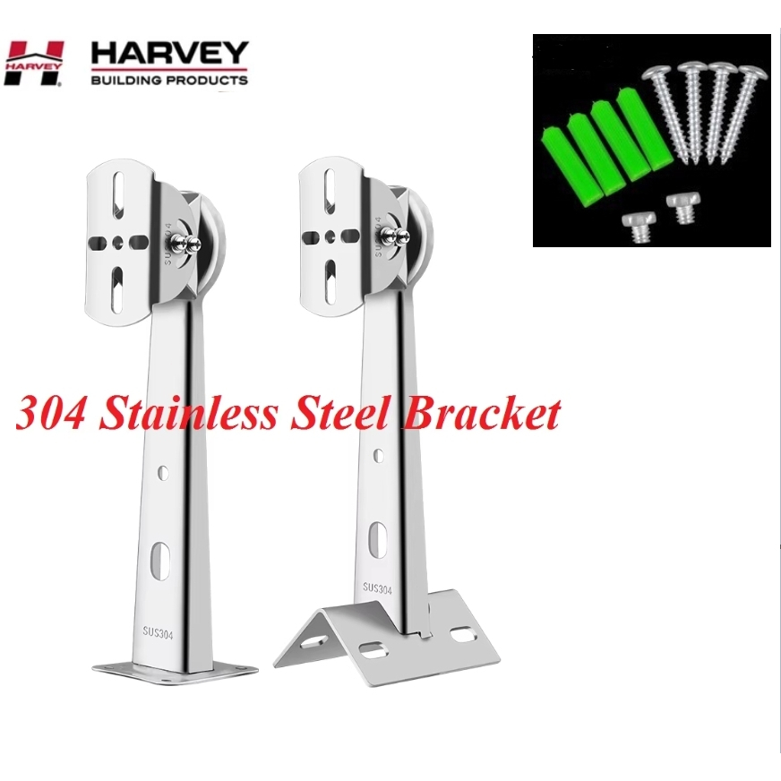 Harvey Stainless Steel Flat Wall Rod Corner Bracket CCTV Camera ...