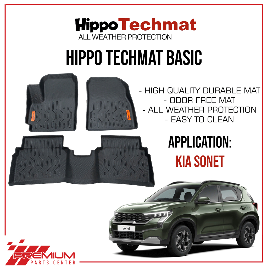 Hippo Techmat Deep Dish Matting for Kia Sonet (1st and 2nd row) - Car ...