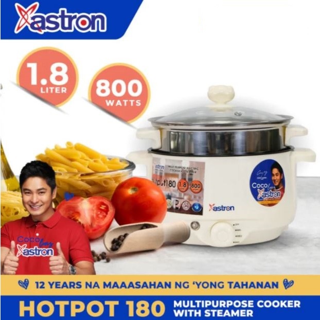 Astron HOTPOT-180 1.8L Multipurpose Cooker With Steamer Nonstick ...
