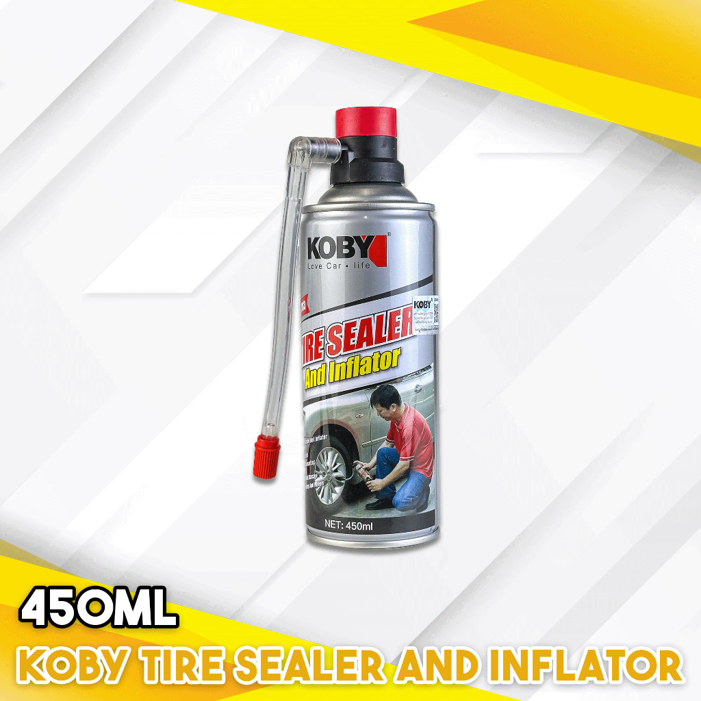 ORIGINAL TIRE SEALER AND INFLATOR 450 ML KOBY | Shopee Philippines