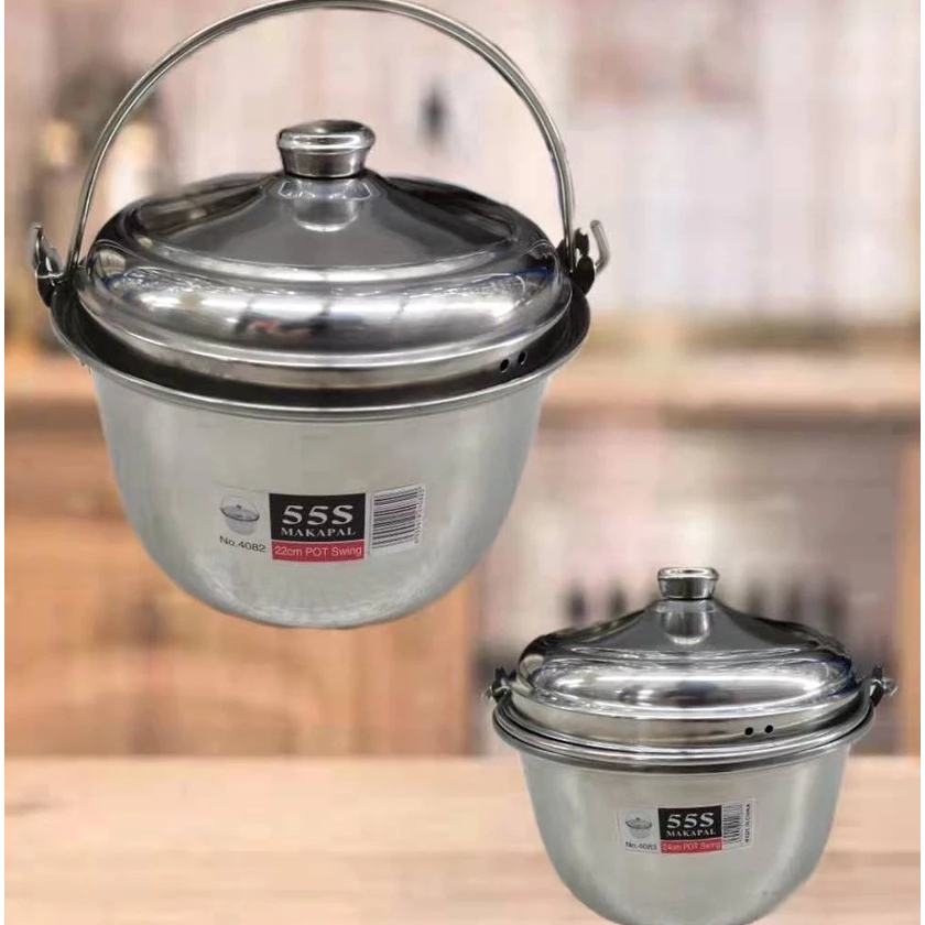 20, 22, 24,26cm casserole stainless single handle 55S Pot Swing Pot ...