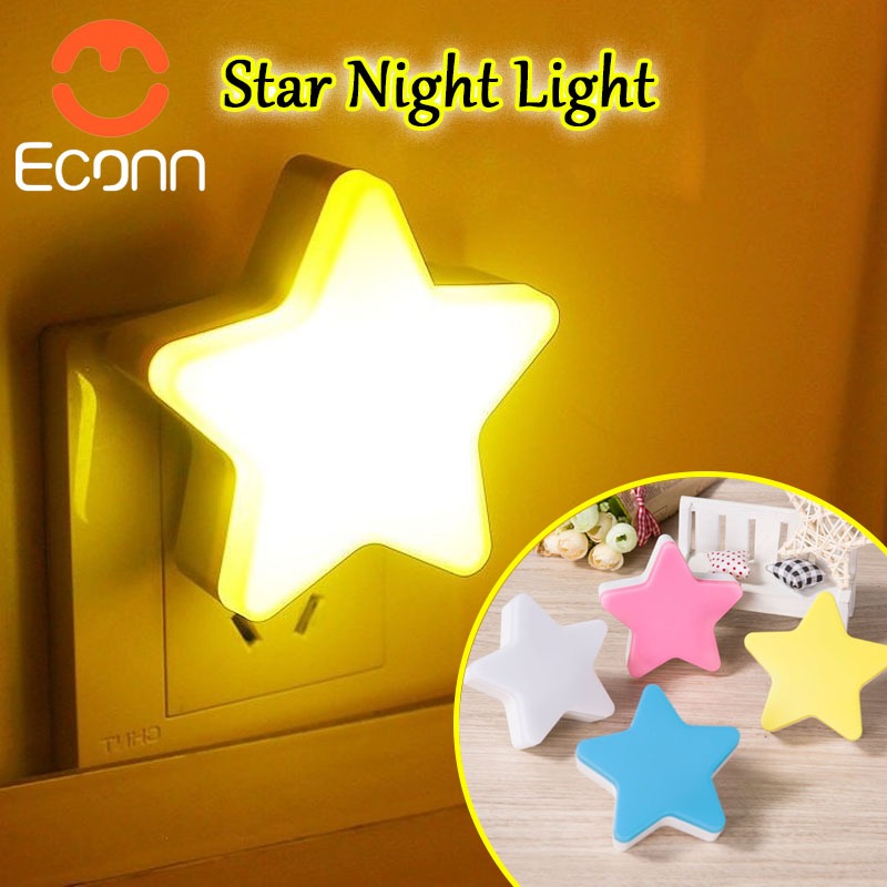 LED Night Light Mini Star Baby Kid Cartoon Socket Light Soft Light Baby ...