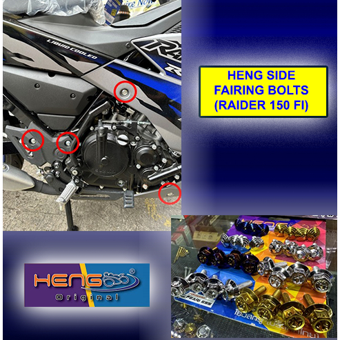 HENG Side Fairing Bolts for SUZUKI RAIDER 150 FI - sold as set/8pcs ...