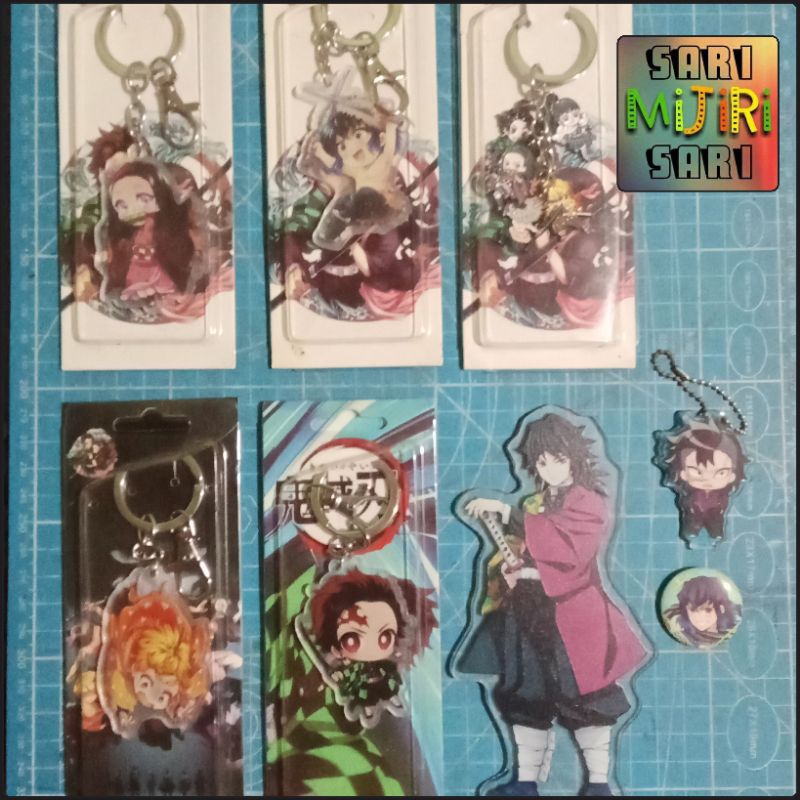 Kimetsu no Yaiba / Demon Slayer acrylic metal charm keychains pins ...