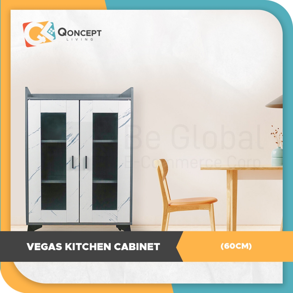 Qoncept Living Vegas Kitchen Cabinet | Shopee Philippines