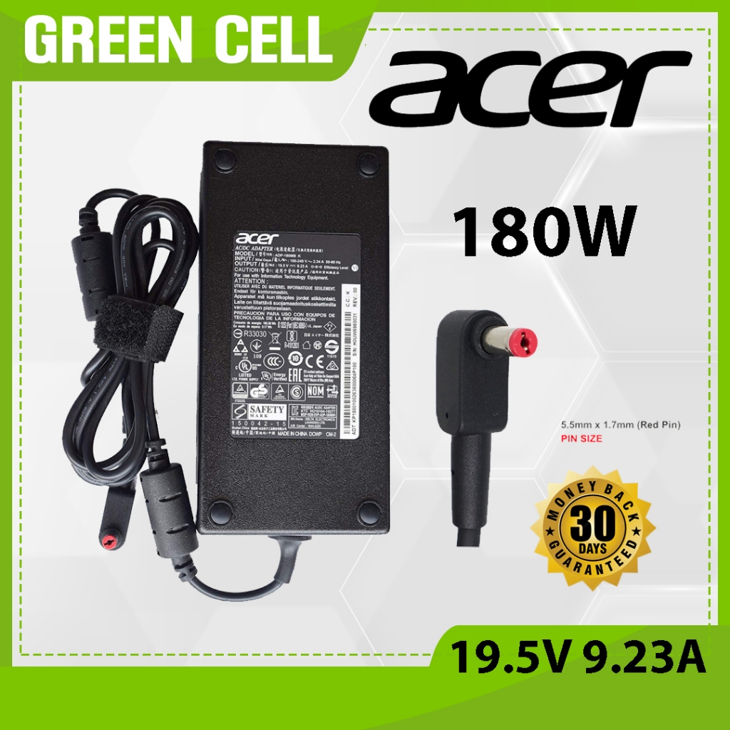 180W Acer Laptop Charger 19.5V 9.23A for Aspire V Nitro 15 VN7-593G Nitro 17 VN7-793G A717-71G ...